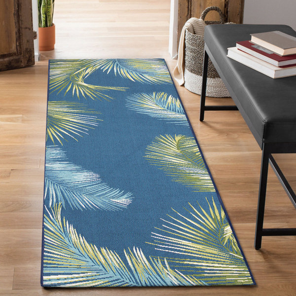 Bayou Breeze Tapis intérieur / extérieur bleu marine / vert Shira et Commentaires - Wayfair Canada